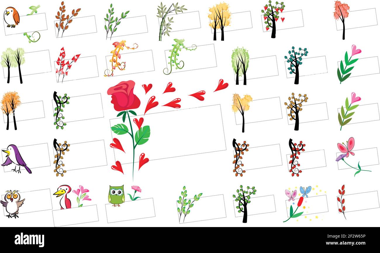 flowers with card background Stock Vector Image & Art - Alamy