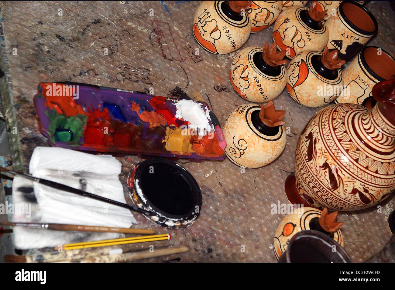 pottery by making copies of ancient Greek vases Stock Photo - Alamy
