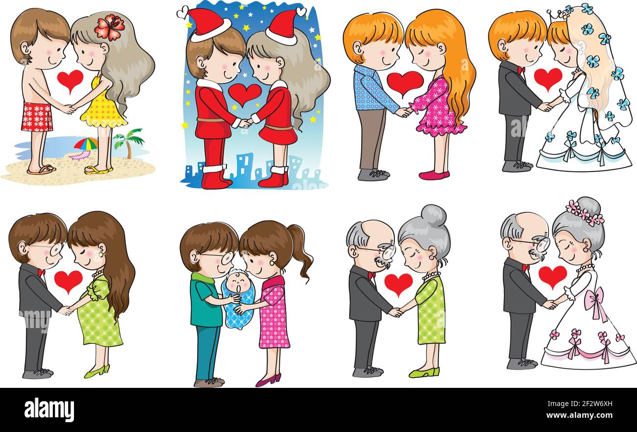 cartoon lover set Stock Vector Image & Art - Alamy
