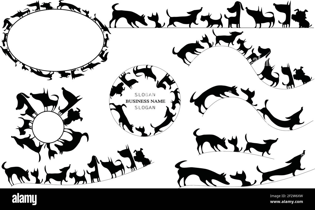 vector dog action set background Stock Vector Image & Art - Alamy