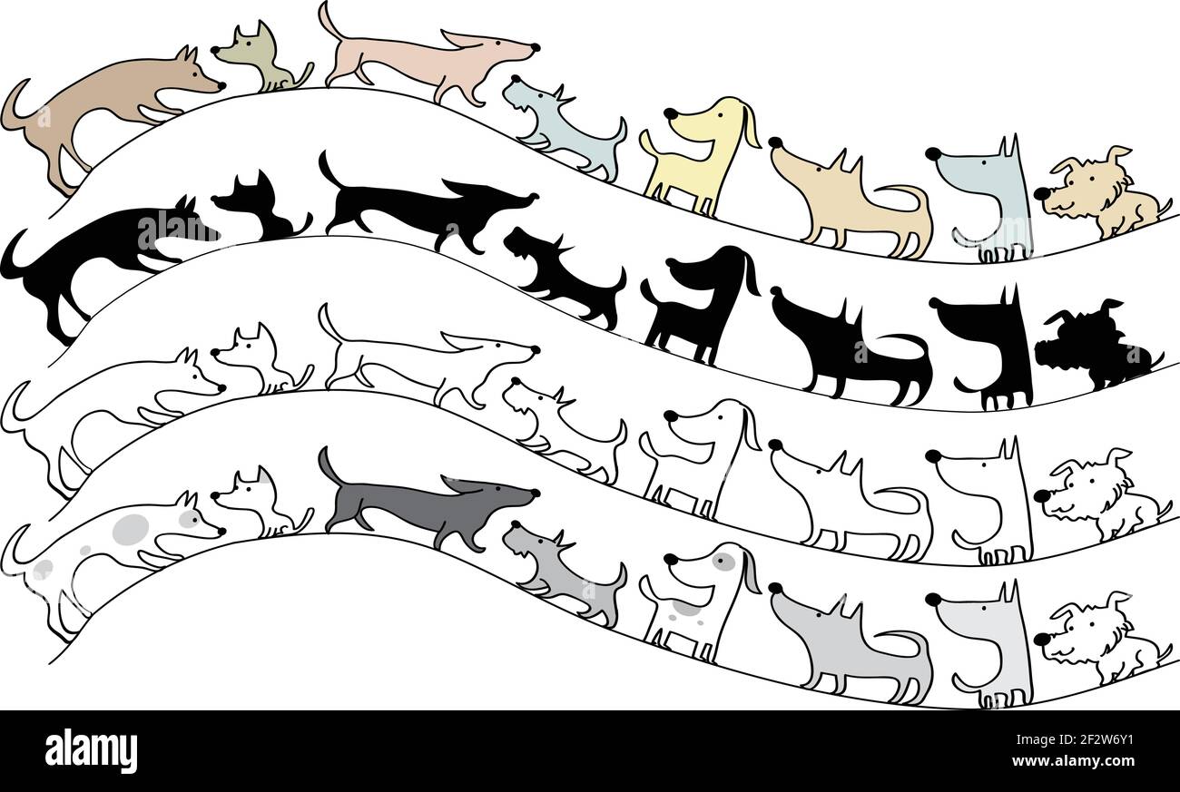 vector dog action set background Stock Vector Image & Art - Alamy
