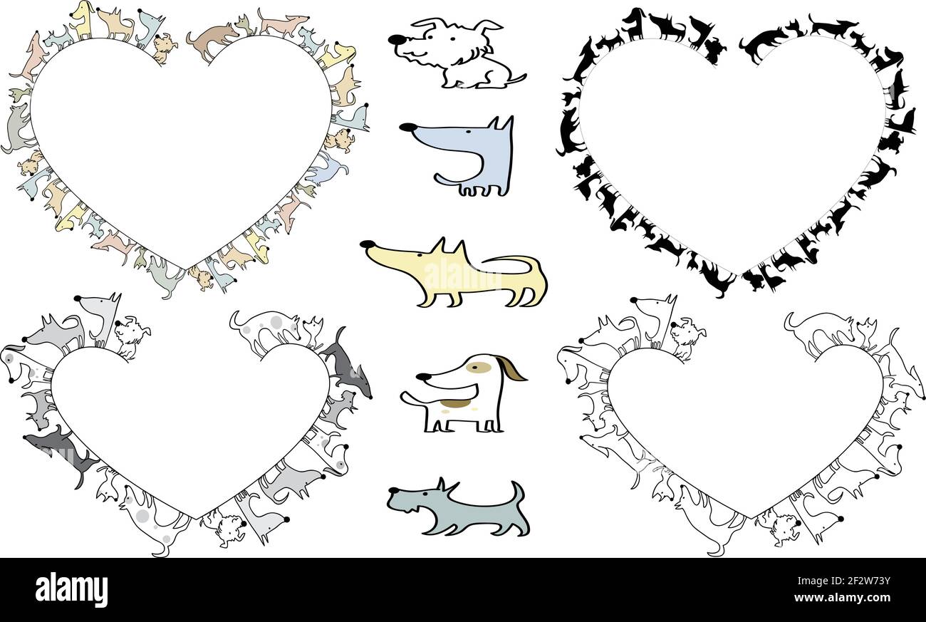 vector dog action set background Stock Vector Image & Art - Alamy