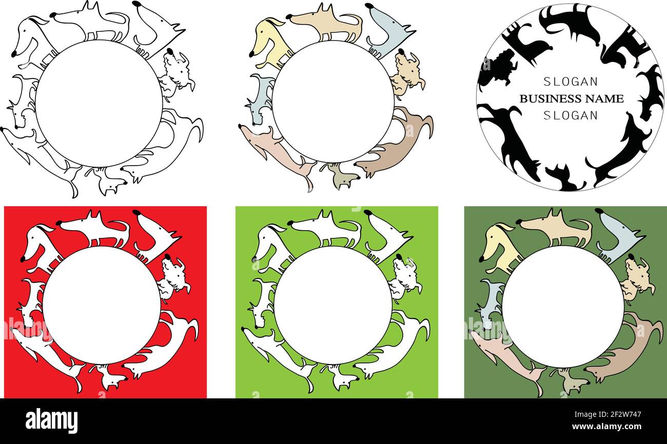 vector dog action set background Stock Vector Image & Art - Alamy