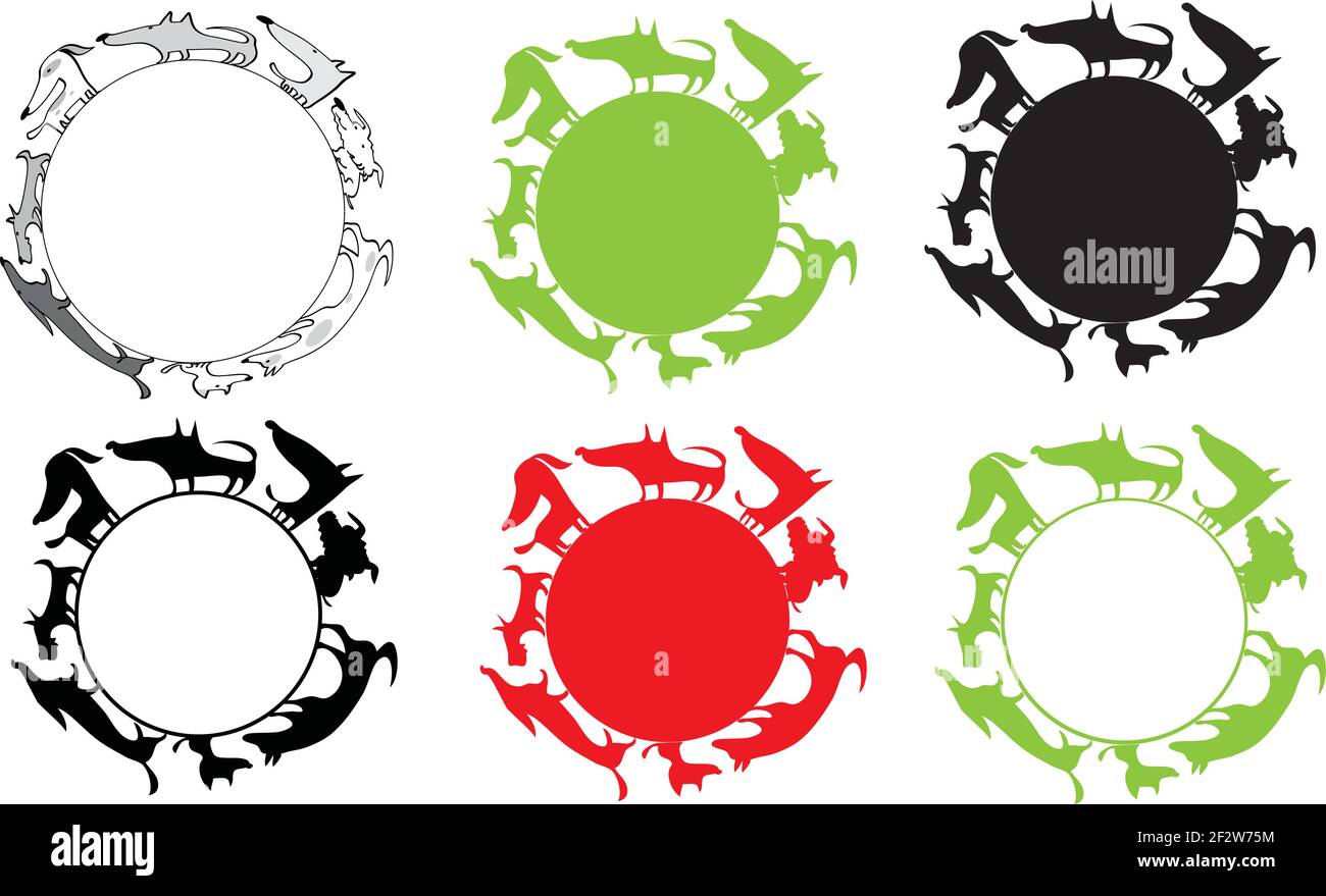 vector dog action set background Stock Vector Image & Art - Alamy
