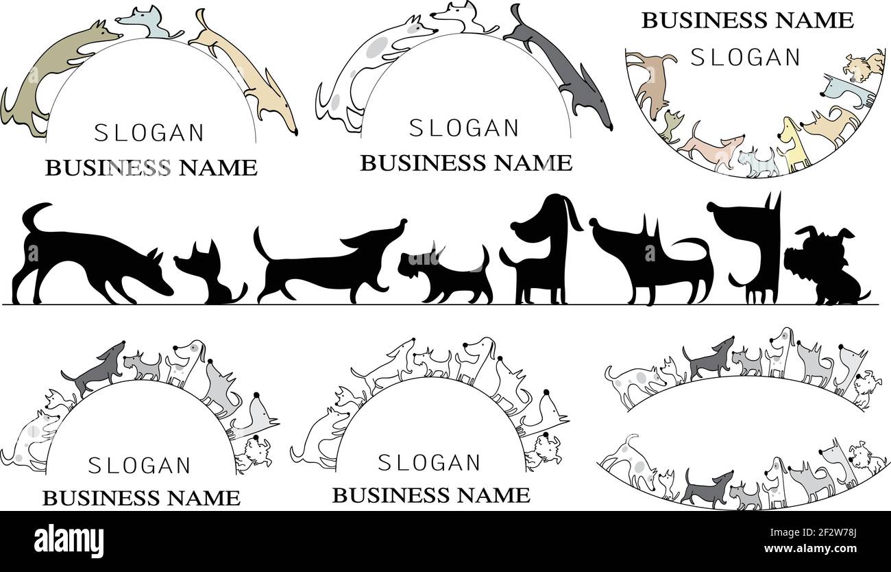 vector dog action set background Stock Vector Image & Art - Alamy