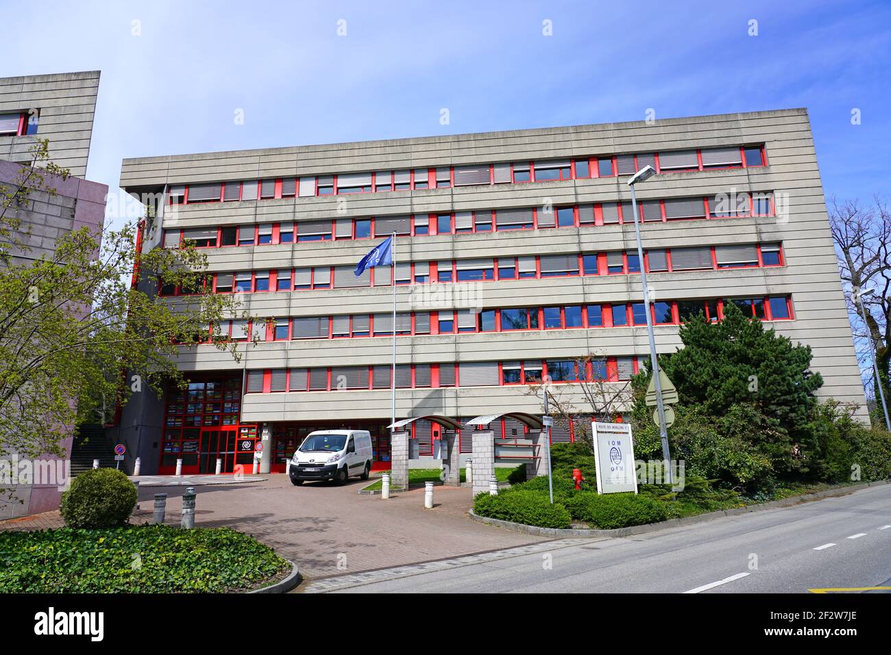 GENEVA, SWITZERLAND -5 APR 2019- Exterior view of the building of the ...