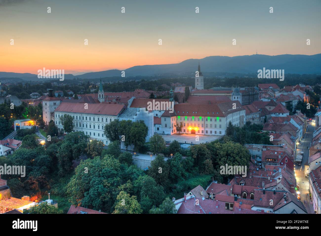 Zagreb night upper town hi-res stock photography and images - Alamy