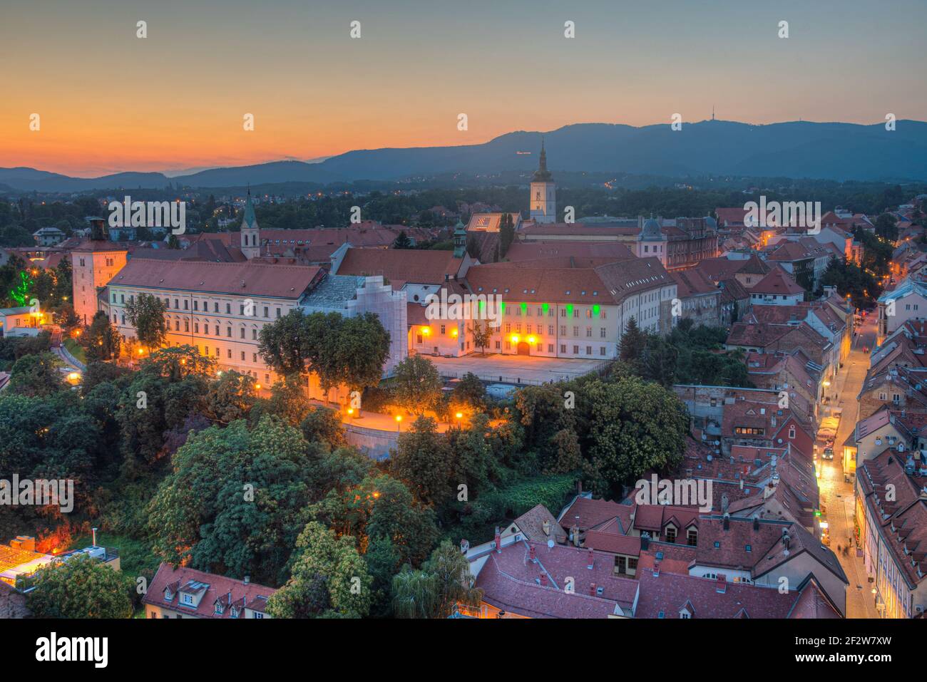 Zagreb night upper town hi-res stock photography and images - Alamy