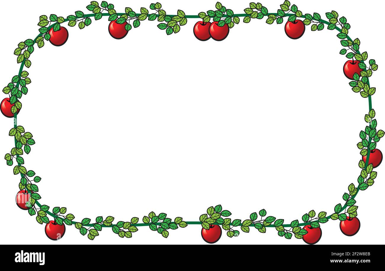 apple tree border frame background Stock Vector Image & Art - Alamy