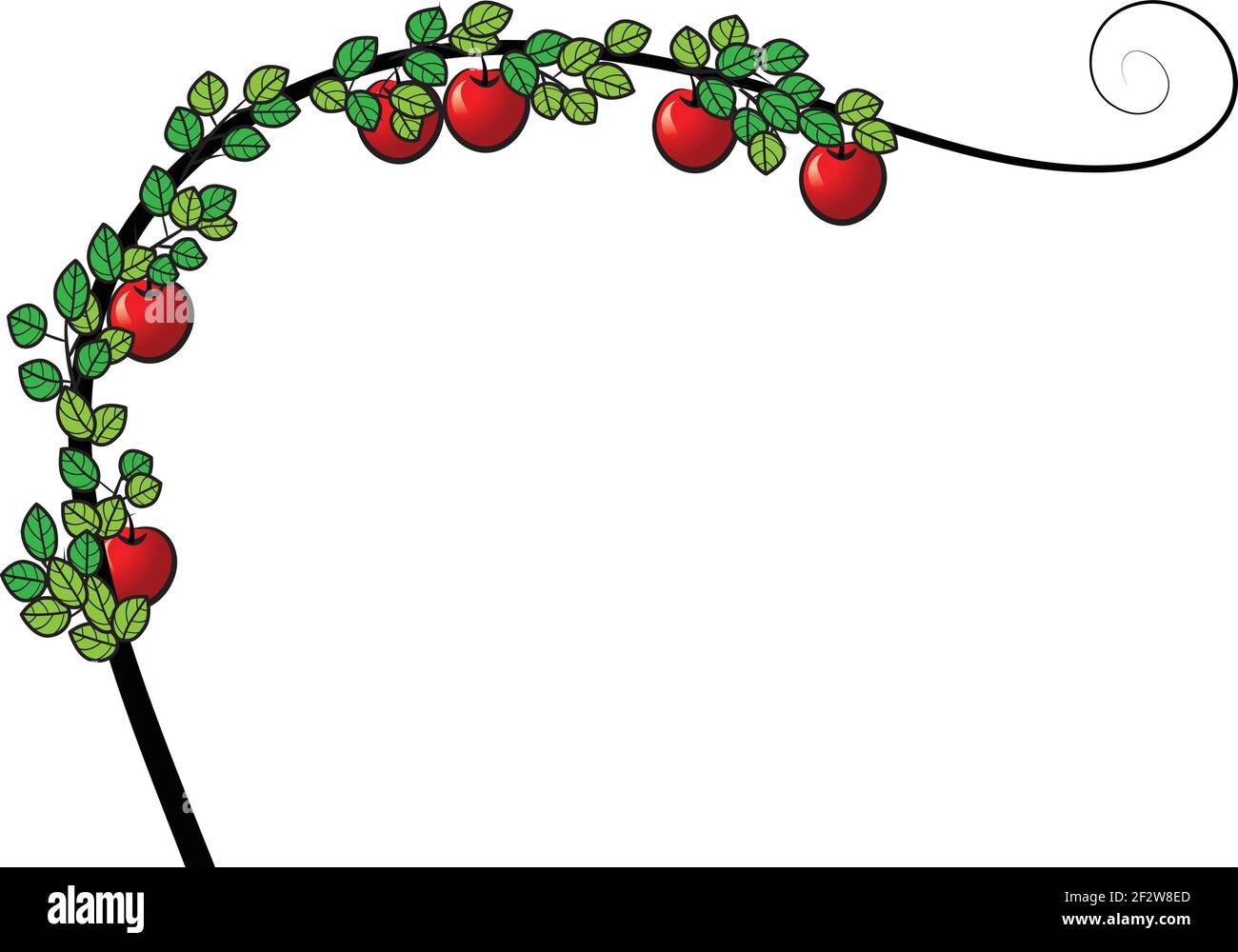 apple tree border frame background Stock Vector Image & Art - Alamy