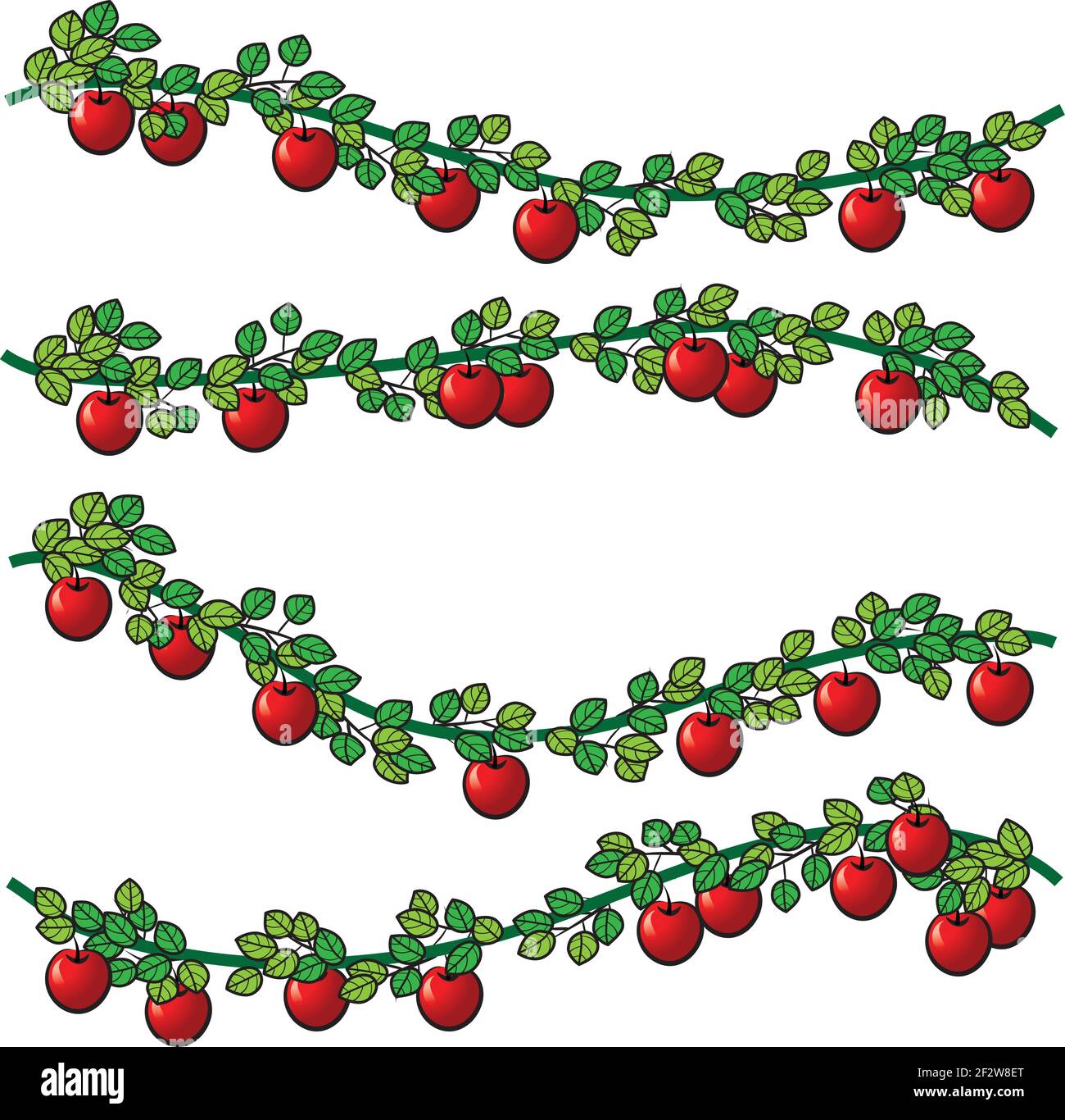 apple tree border frame background Stock Vector Image & Art - Alamy