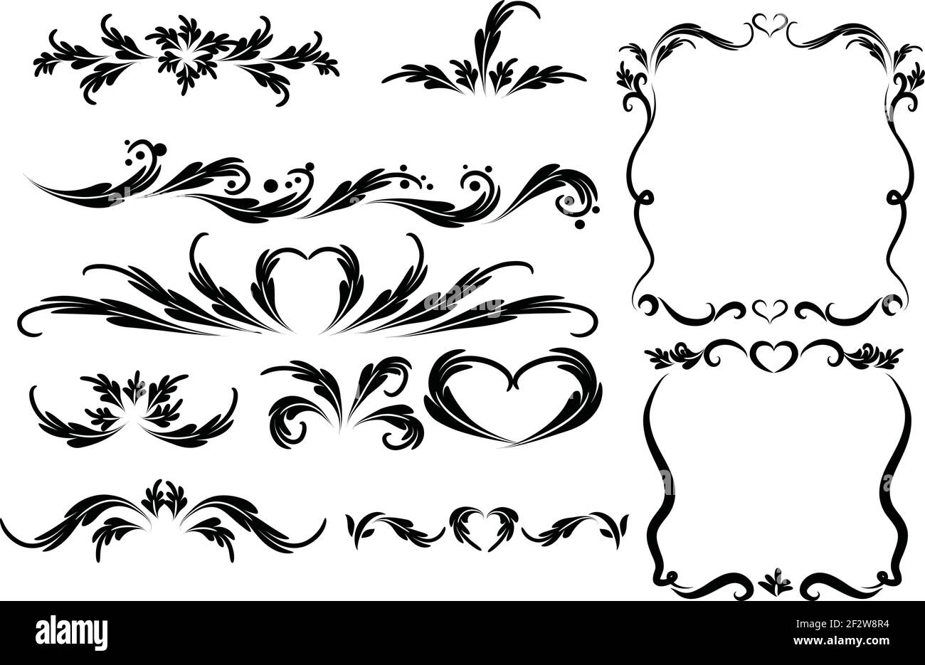 plant pattern border background set Stock Vector Image & Art - Alamy