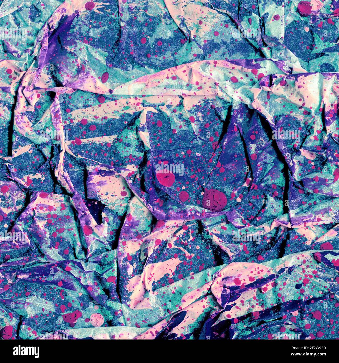 Contemporary abstract art illustration. Wrinkled paper texture paint ...