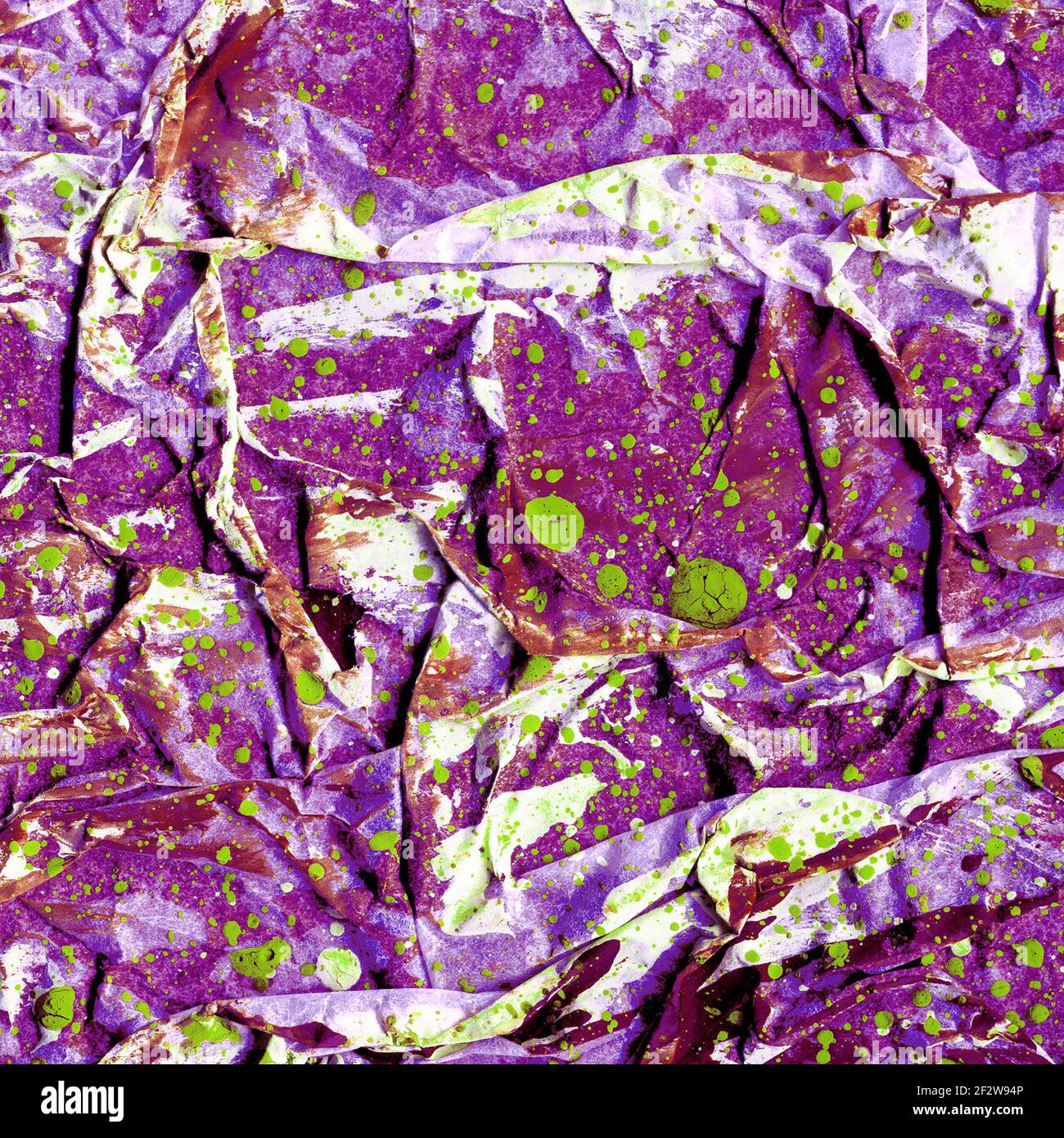 Contemporary abstract art illustration. Wrinkled paper texture paint ...