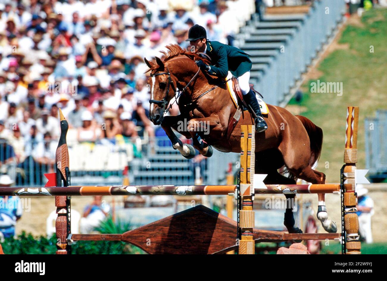 Olympic Games, Sydney, September 2000, Rodrigo Pessoa (BRA) riding ...