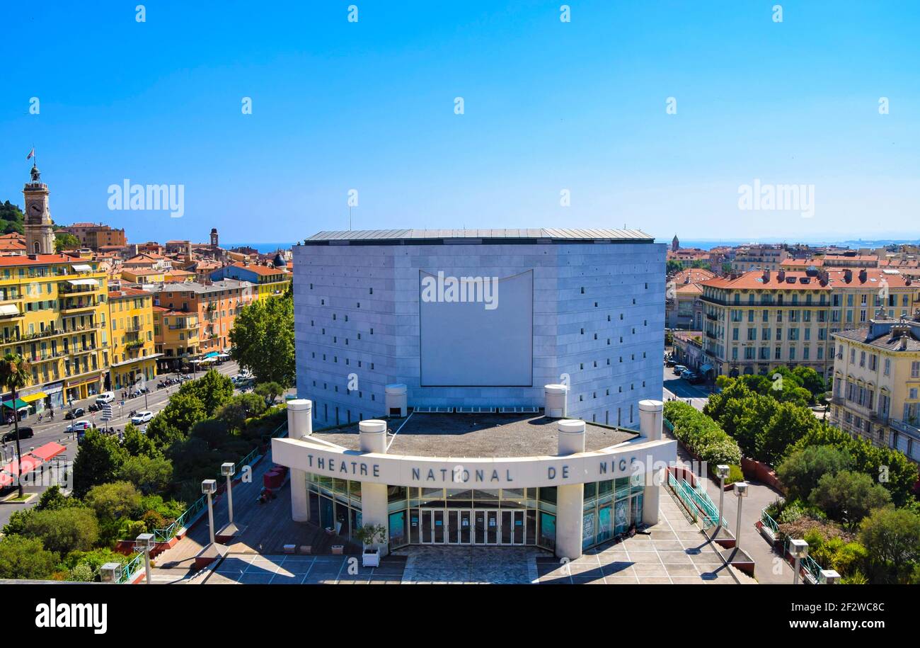 National Theatre exterior panoramic view, Nice, South of France Stock ...