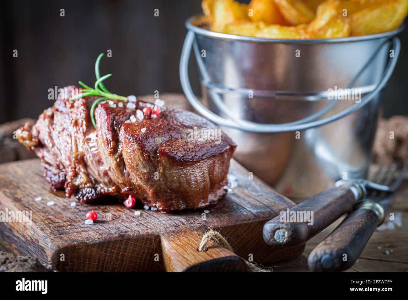 Well done steak hi-res stock photography and images - Alamy