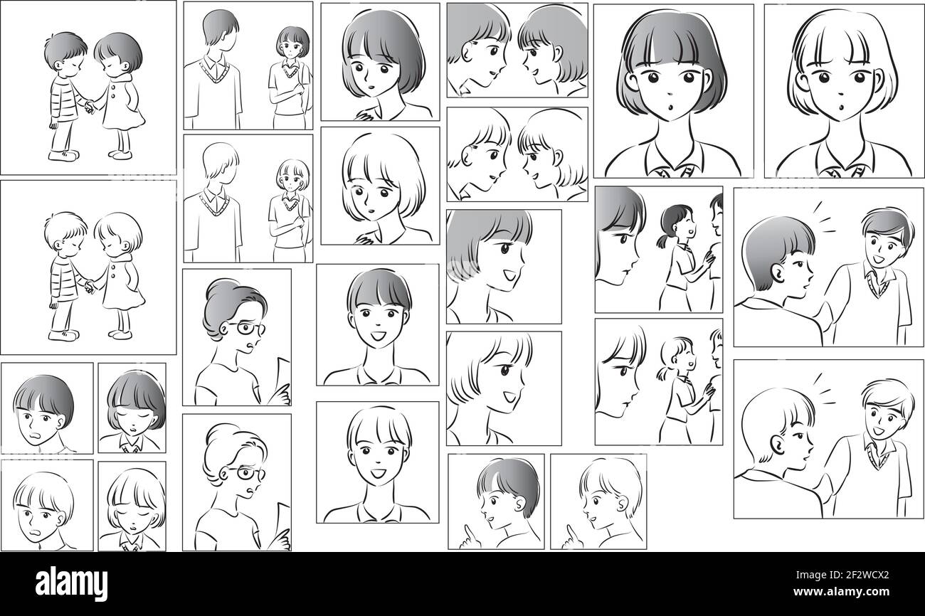 Anime Angry Face Side View