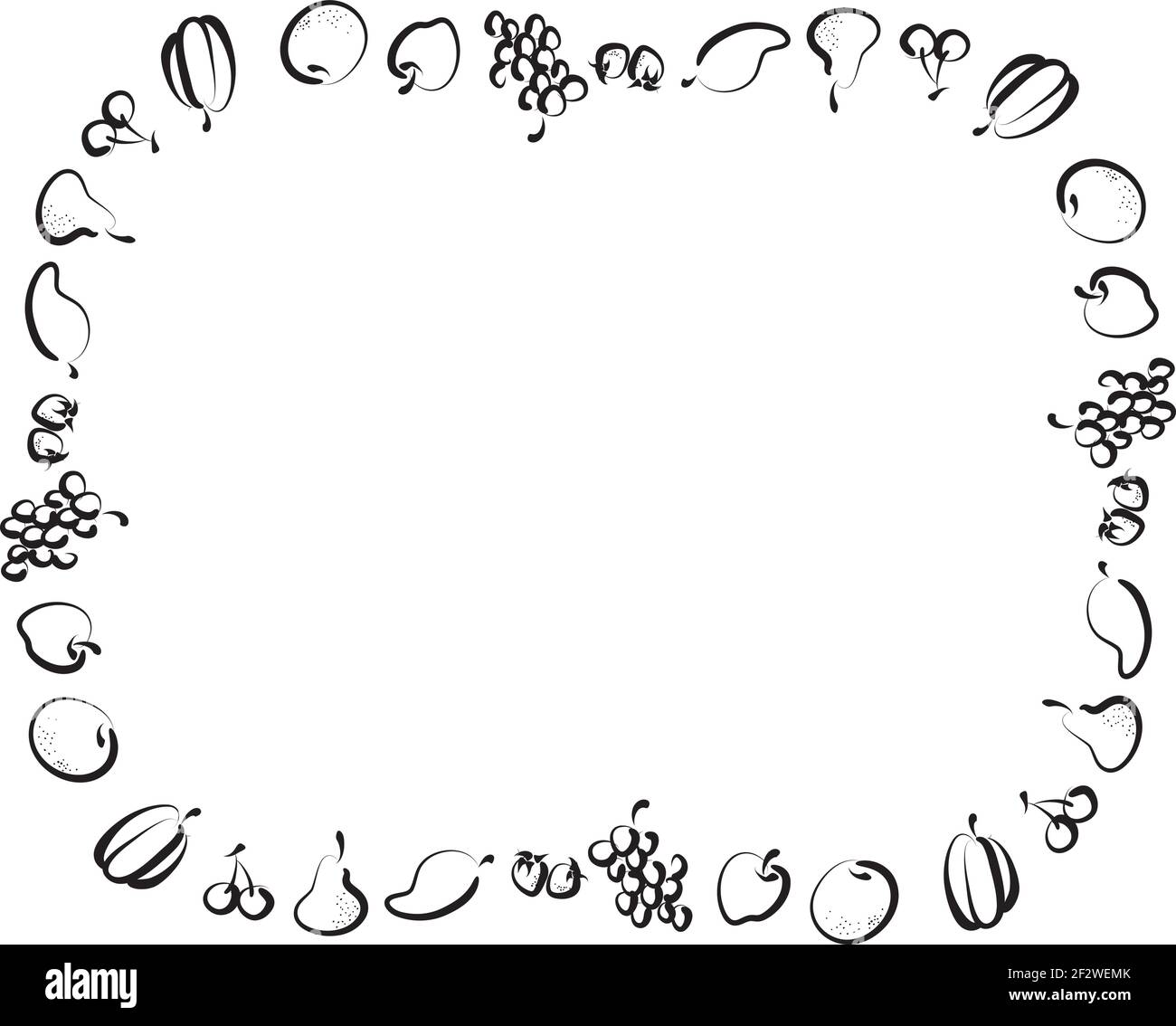 fruits border frame background Stock Vector Image & Art - Alamy