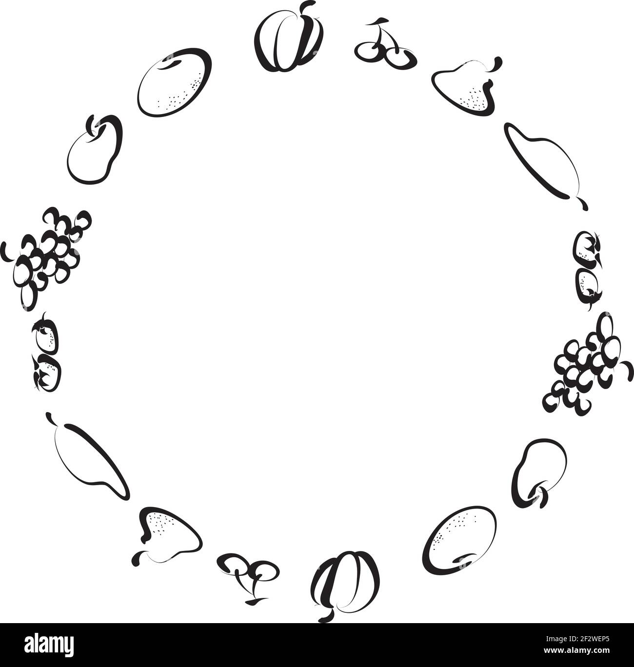 Cherry background circle shape Stock Vector Images - Alamy