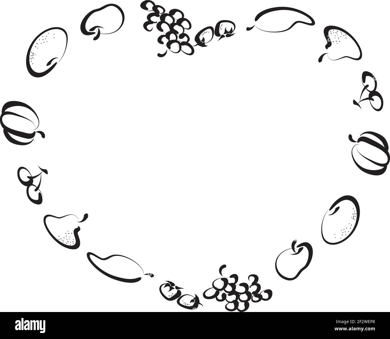 fruits border frame background Stock Vector Image & Art - Alamy
