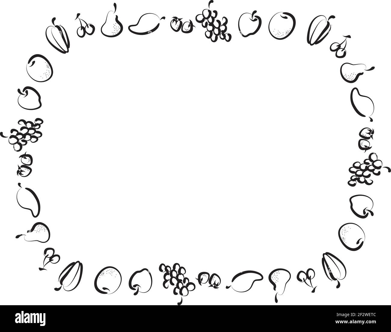fruits border frame background Stock Vector Image & Art - Alamy
