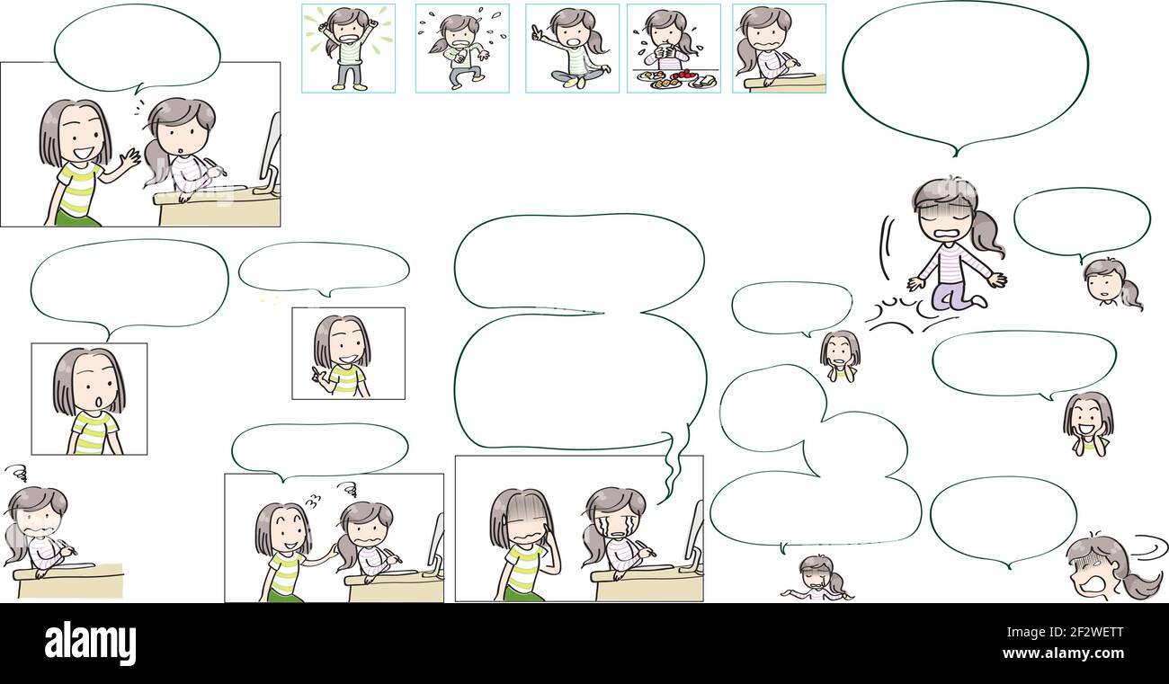 girl comic with blank speech bubble background Stock Vector Image & Art ...