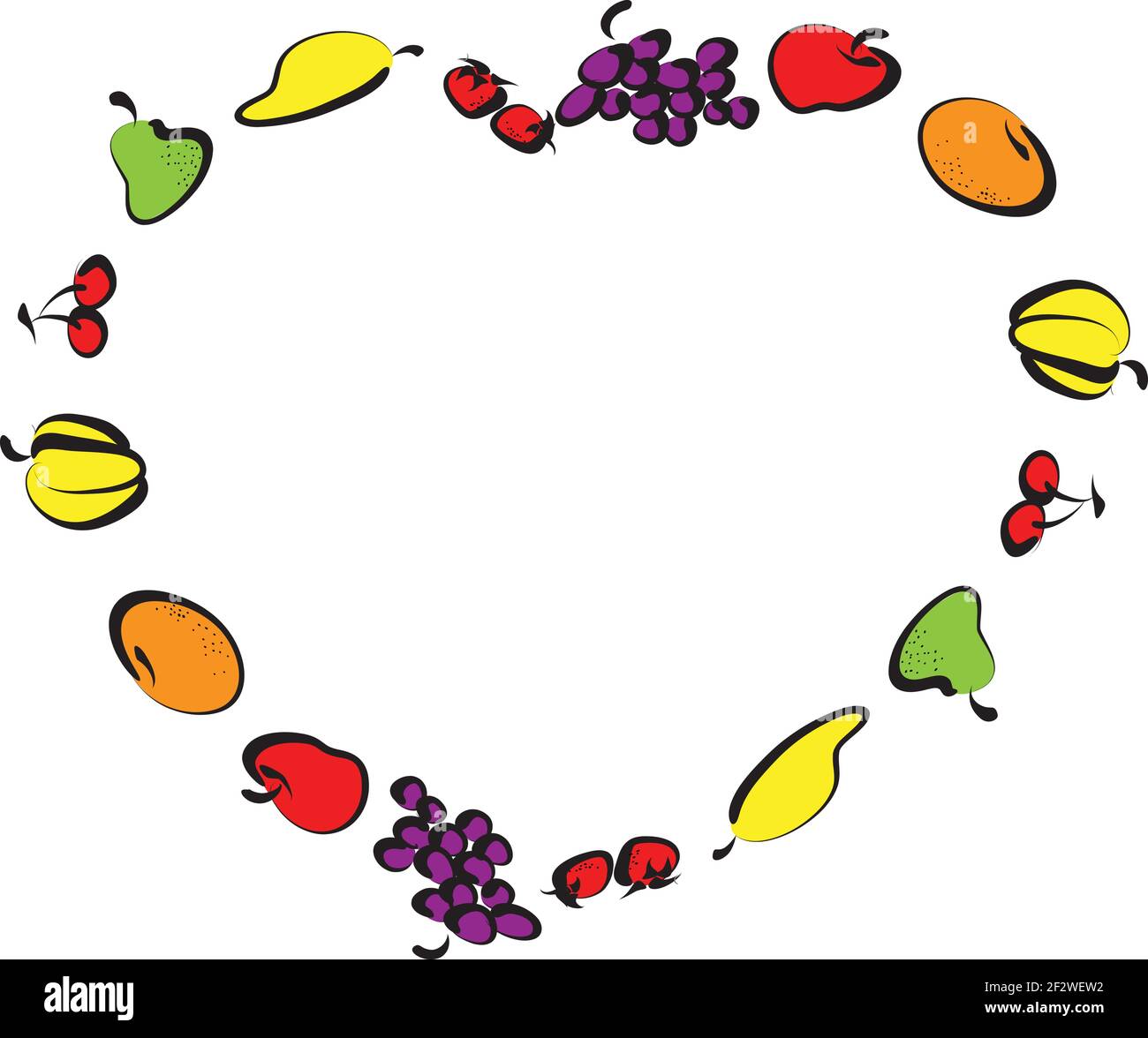 fruits border frame background Stock Vector Image & Art - Alamy