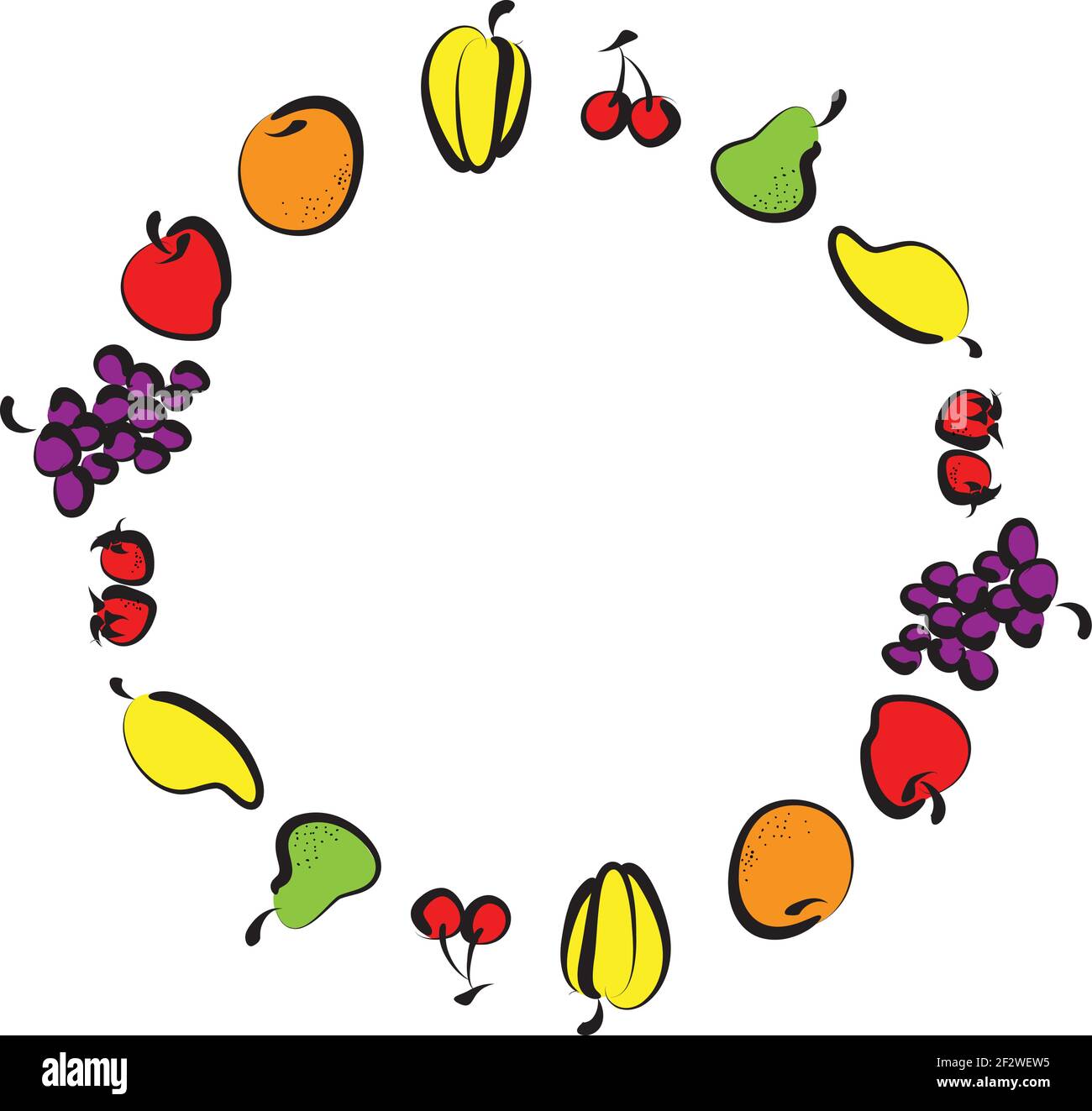 fruits border frame background Stock Vector Image & Art - Alamy