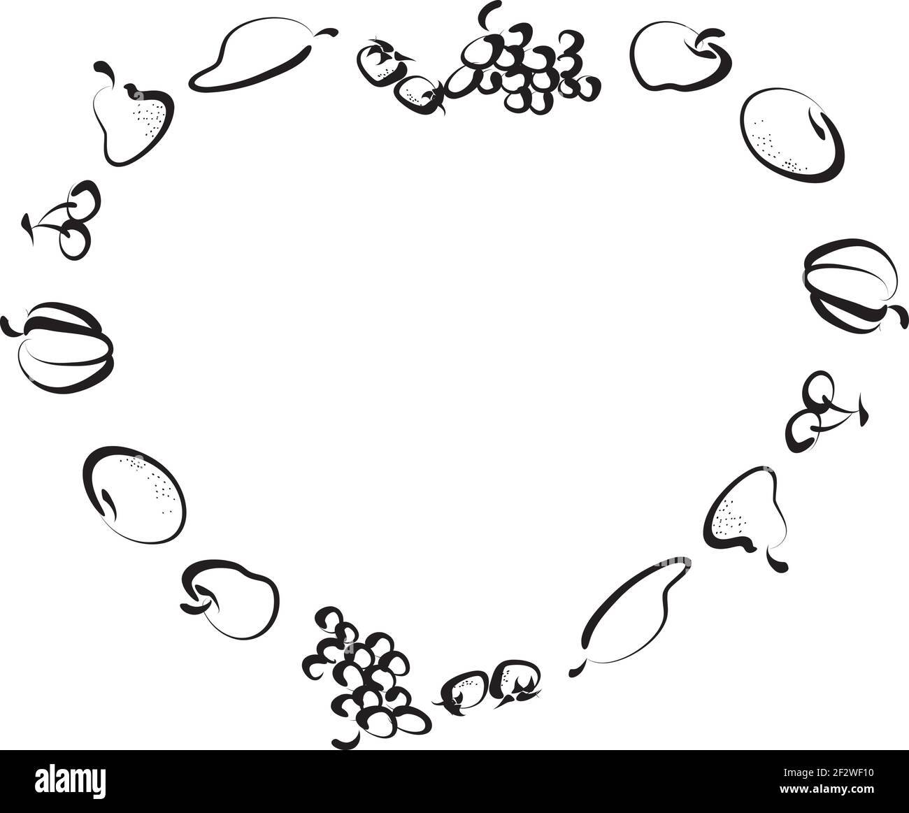 fruits border frame background Stock Vector Image & Art - Alamy