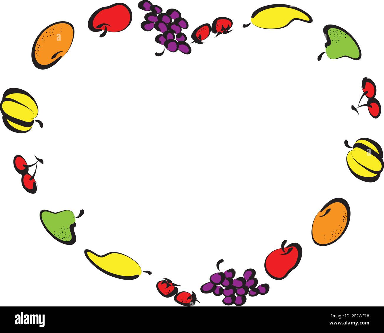 fruits border frame background Stock Vector Image & Art - Alamy