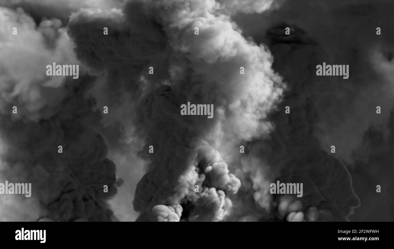 Abstract 3D illustration - multi colored background of heavy smoke ...