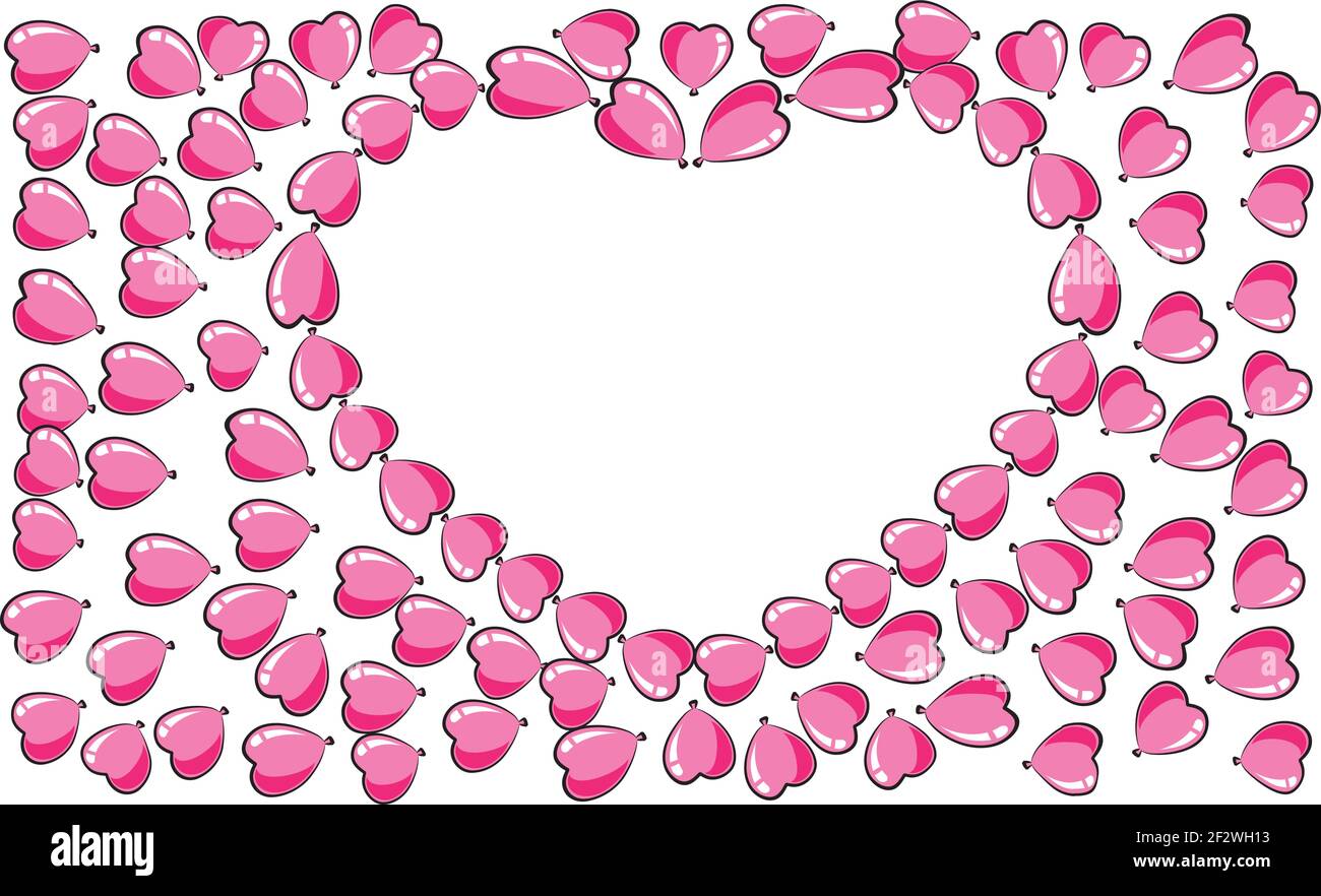 heart shape border Stock Vector Image & Art - Alamy