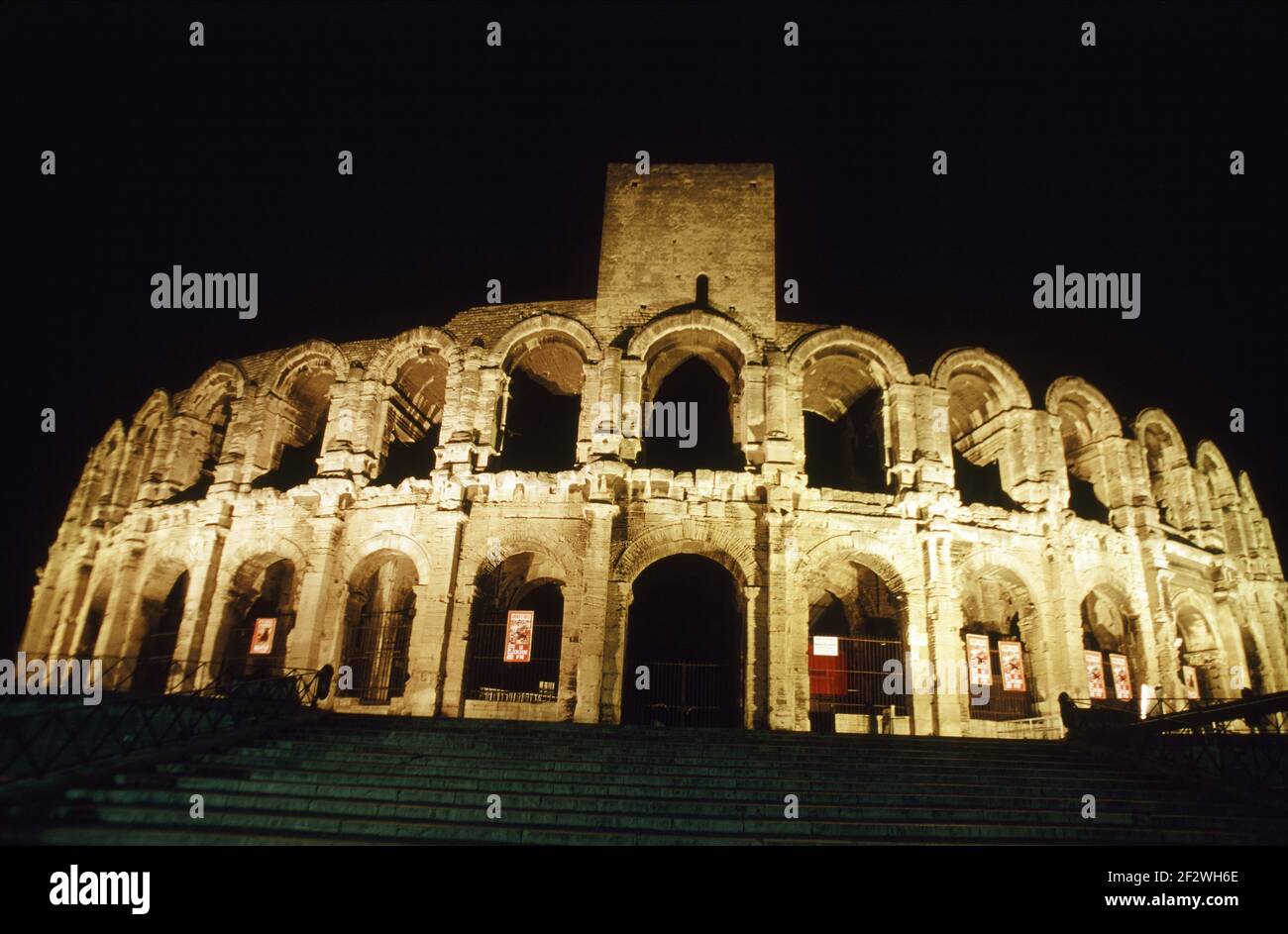 France Arles Arles Amphitheater by Night Stock Photo - Alamy