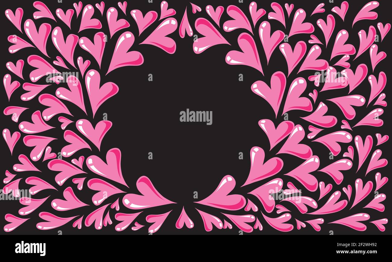 heart shape border Stock Vector Image & Art - Alamy