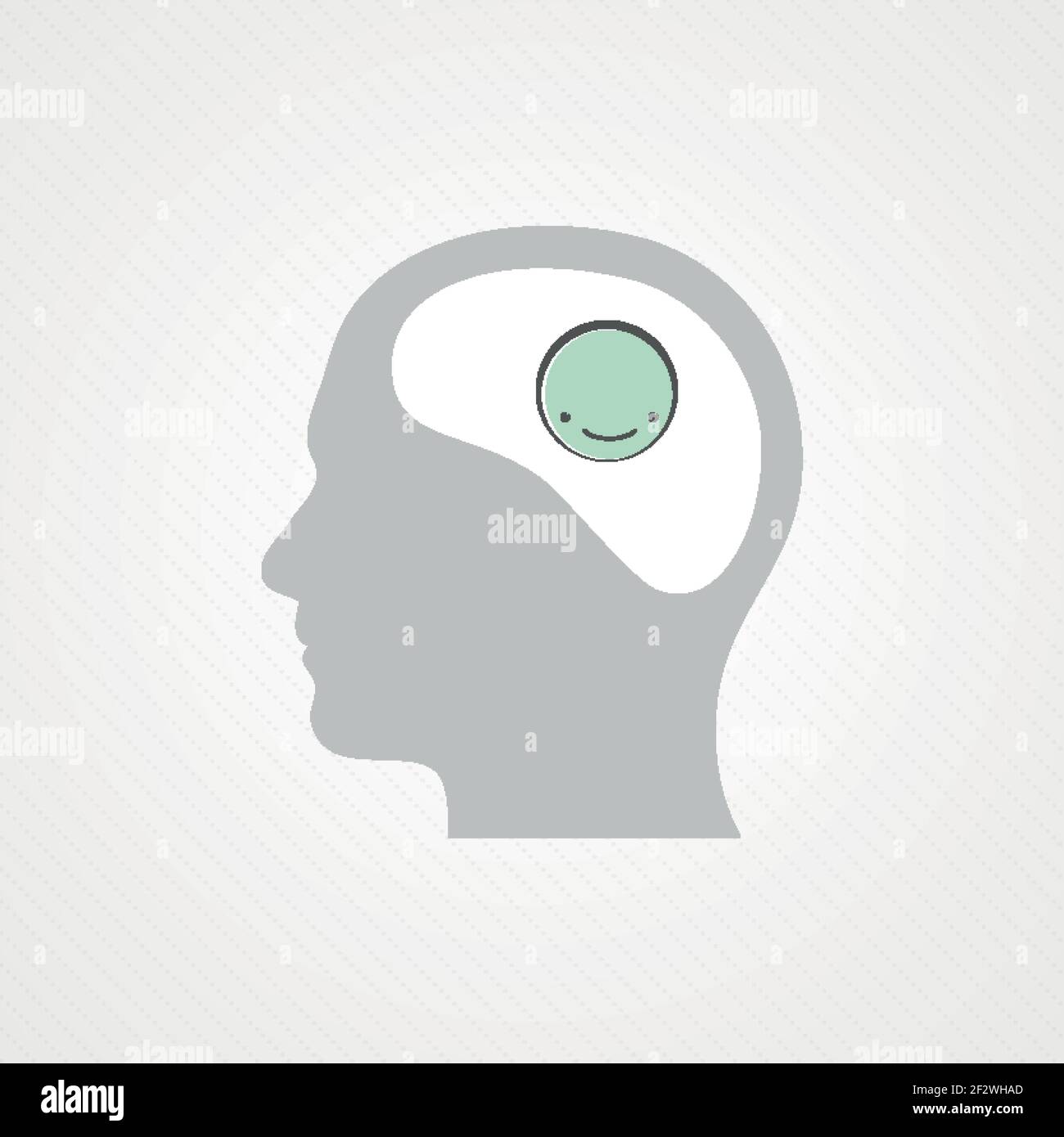 Head and smile face icon. Concept of like, positive, happy. Vector ...