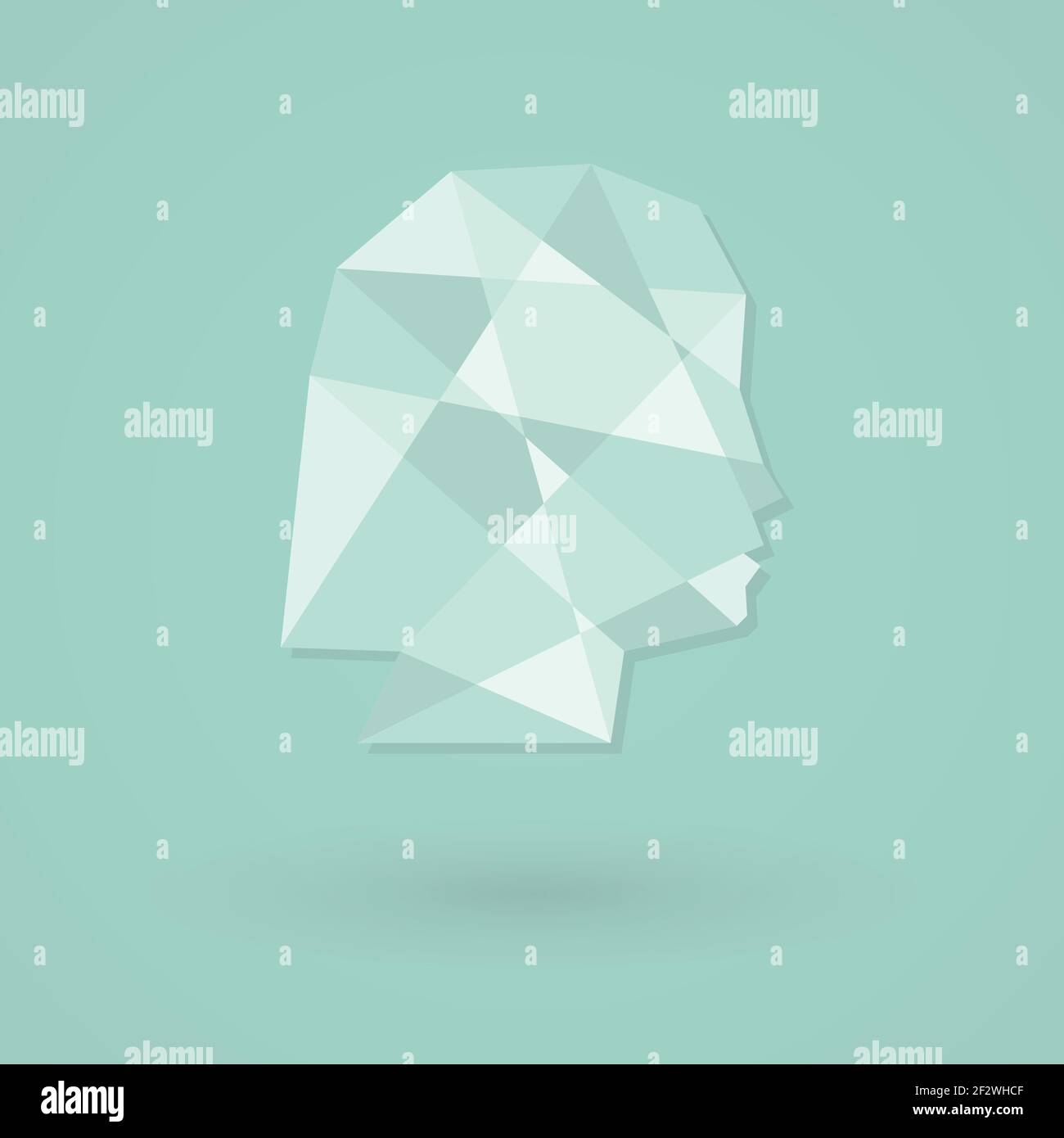 Female head icon. Low poly style Stock Vector Image & Art - Alamy