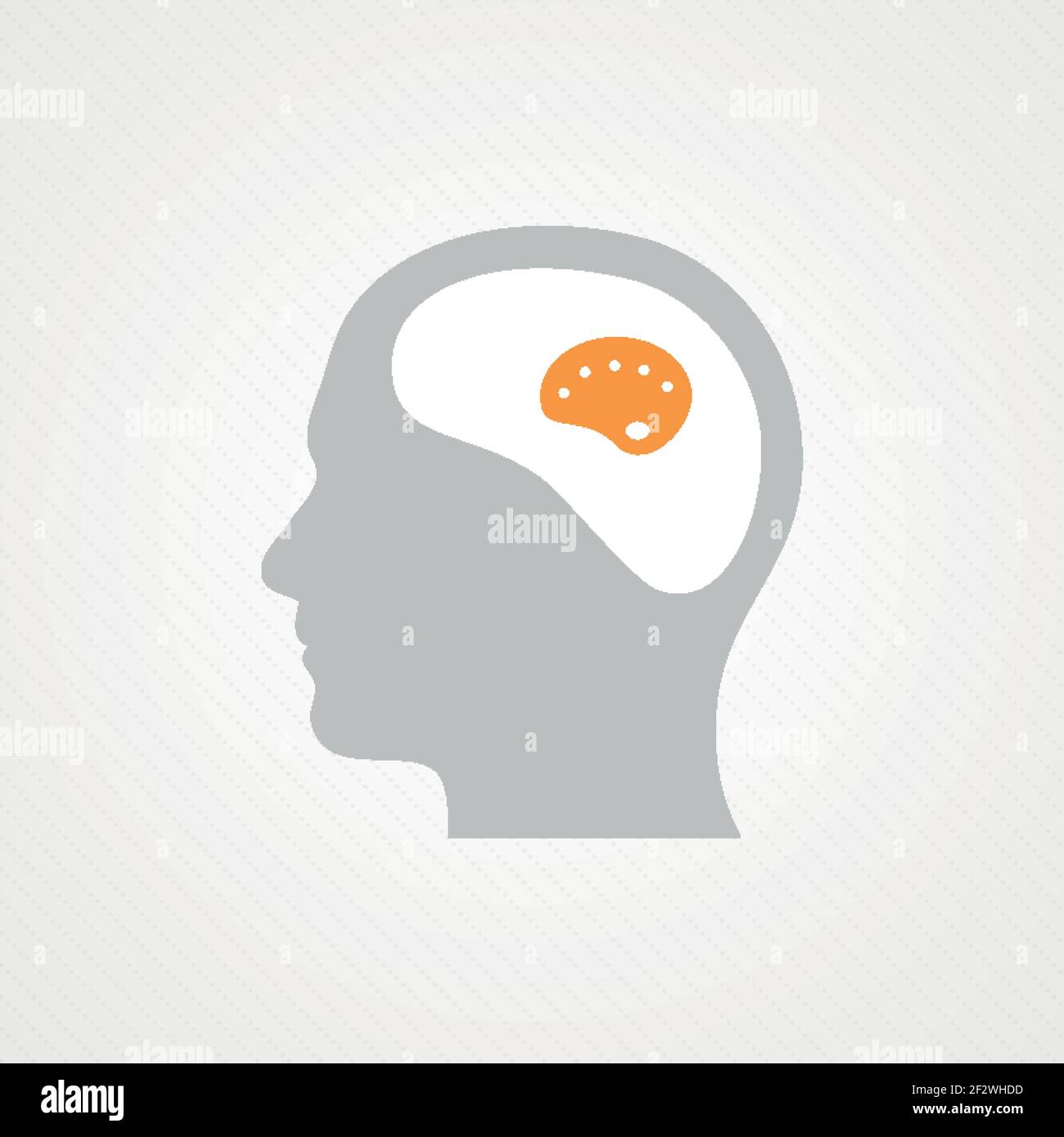 Head and painting. Concept of creativity, drawing, art. Vector ...