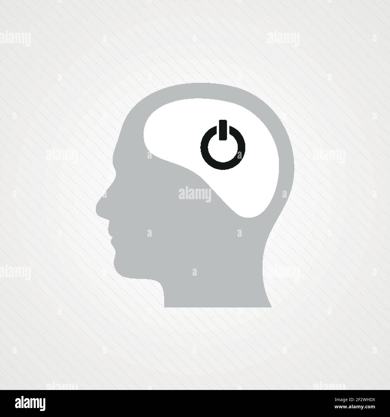 Brain switch on icon Stock Vector Images - Alamy