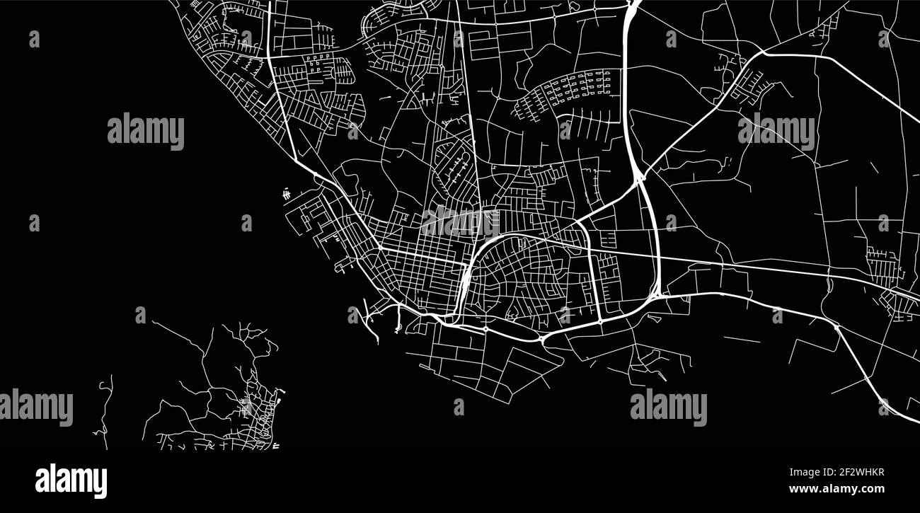 Urban vector city map of Esbjerg, Denmark Stock Vector Image & Art - Alamy