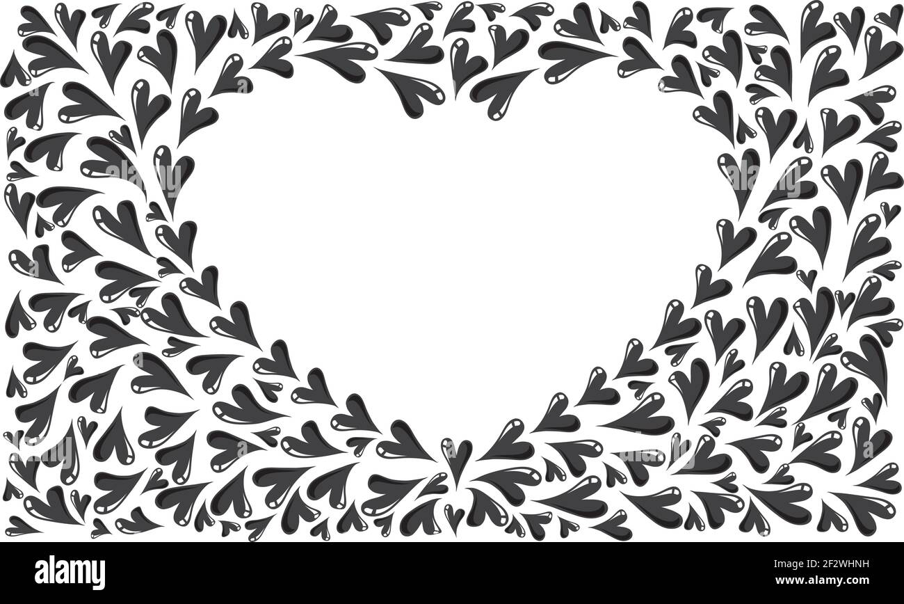 heart shape border Stock Vector Image & Art - Alamy