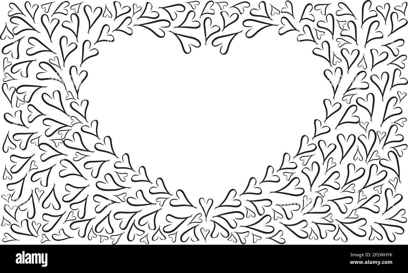 heart shape design border frame background Stock Vector Image & Art - Alamy
