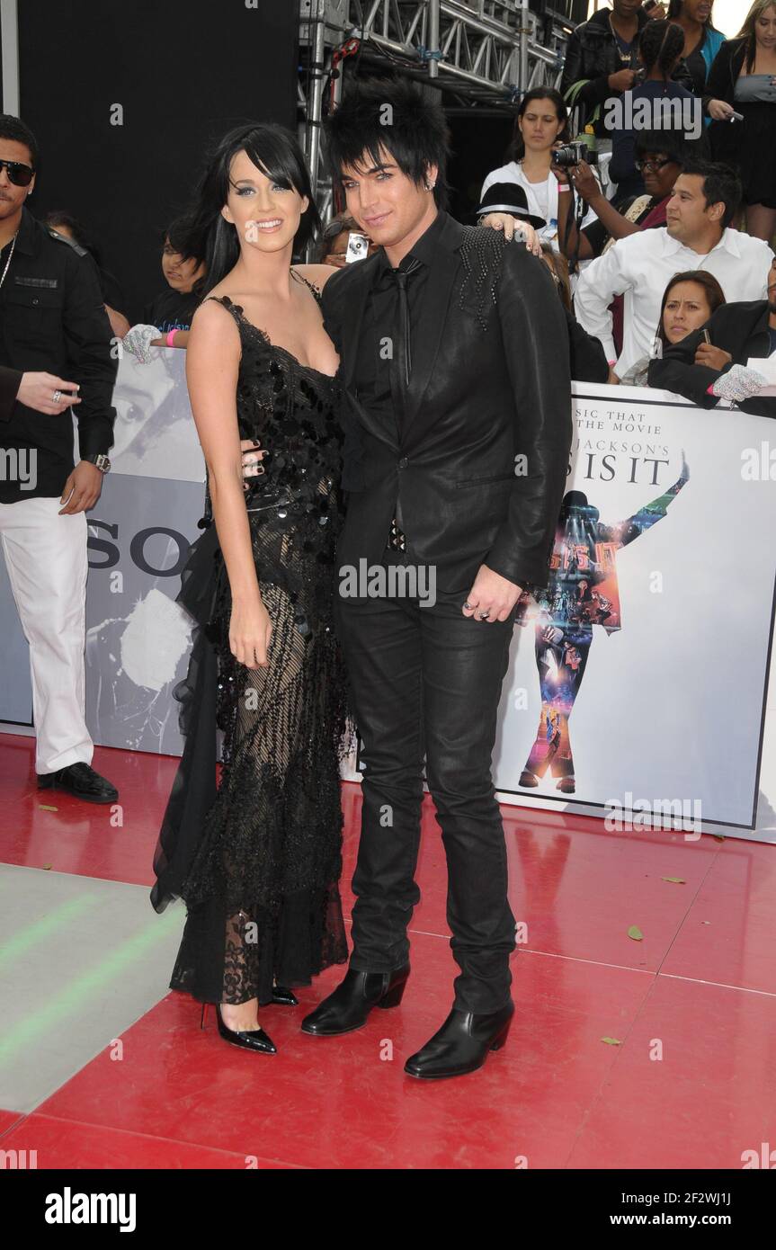 Adam Lambert and Katy Perry at Michael Jackson's THIS IS IT PREMIERE ...