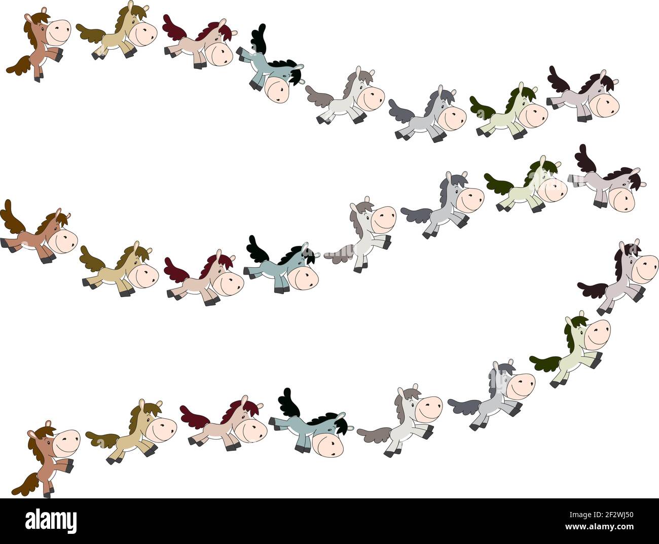 horse running border logo set background Stock Vector Image & Art - Alamy