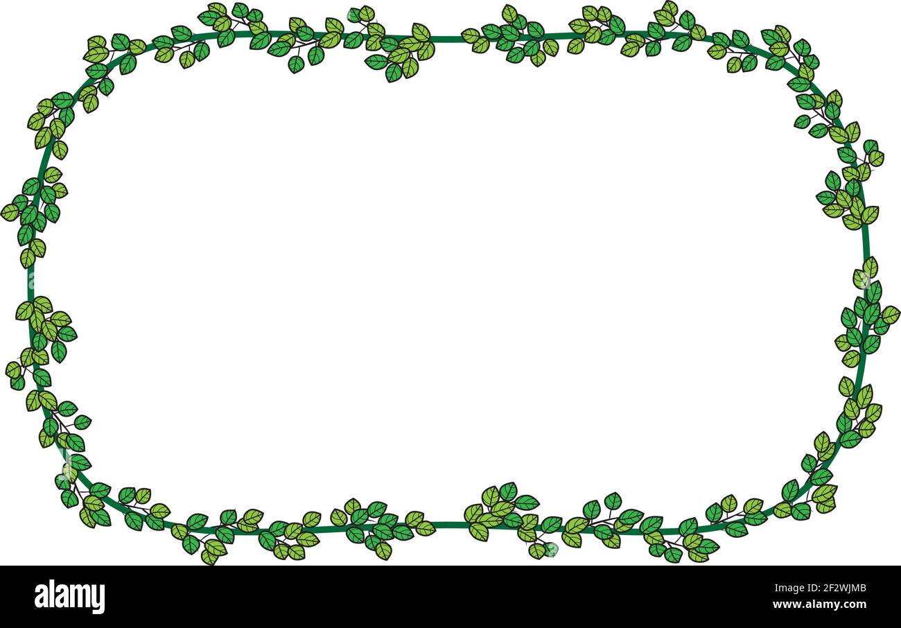 leaf design border frame card background Stock Vector Image & Art - Alamy