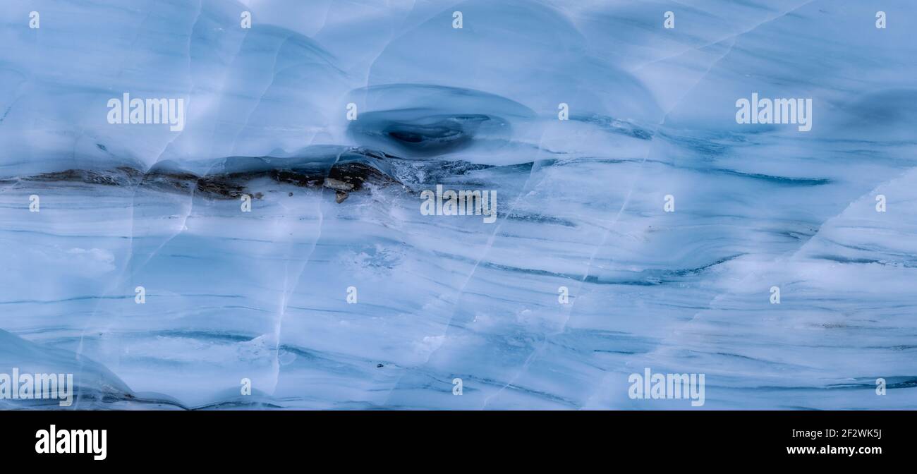 Beautiful Panoramic View of the Ice Cave in the Alpines on top of ...
