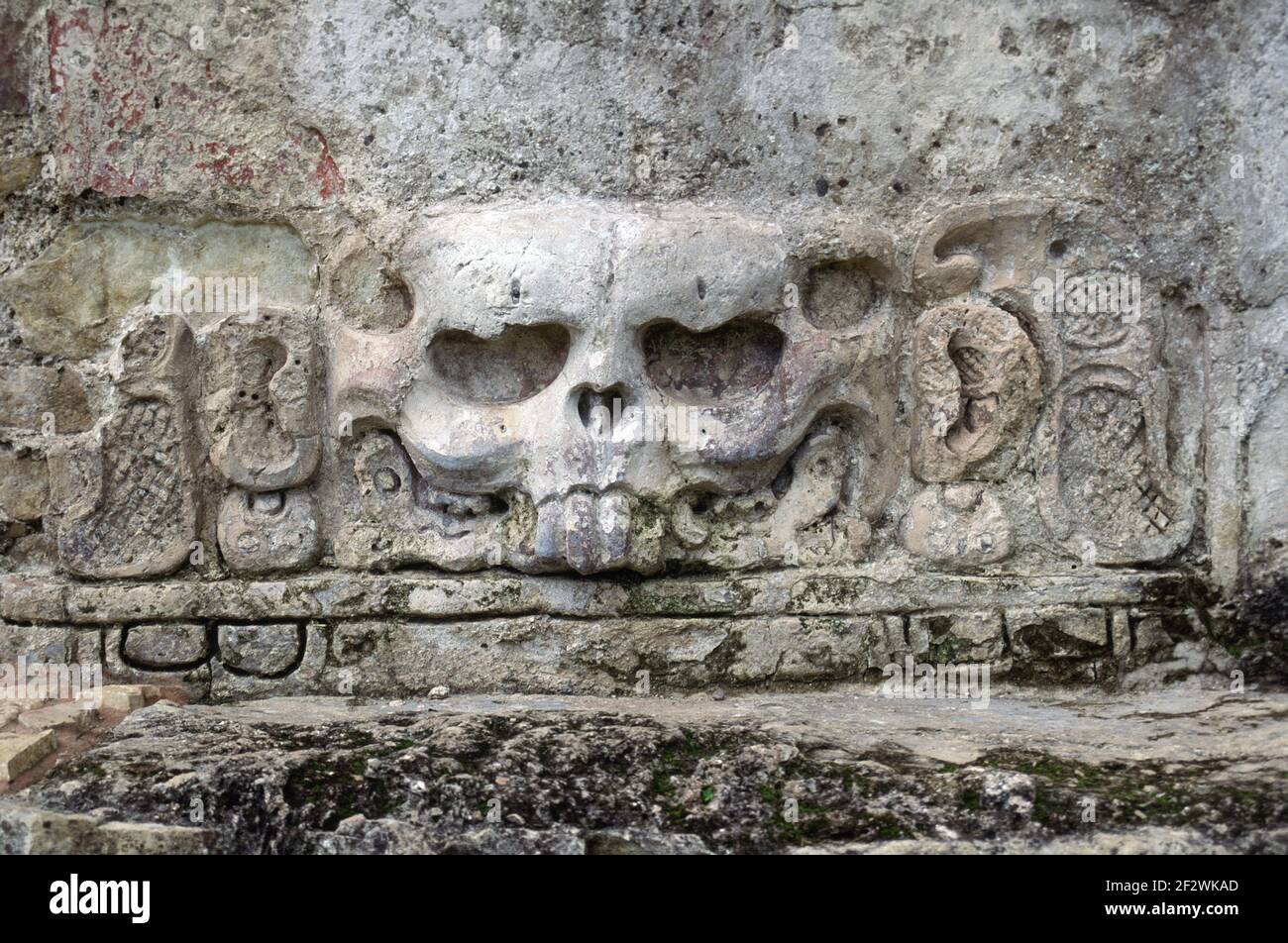 Mayan hieroglyphs at palenque hi-res stock photography and images - Alamy