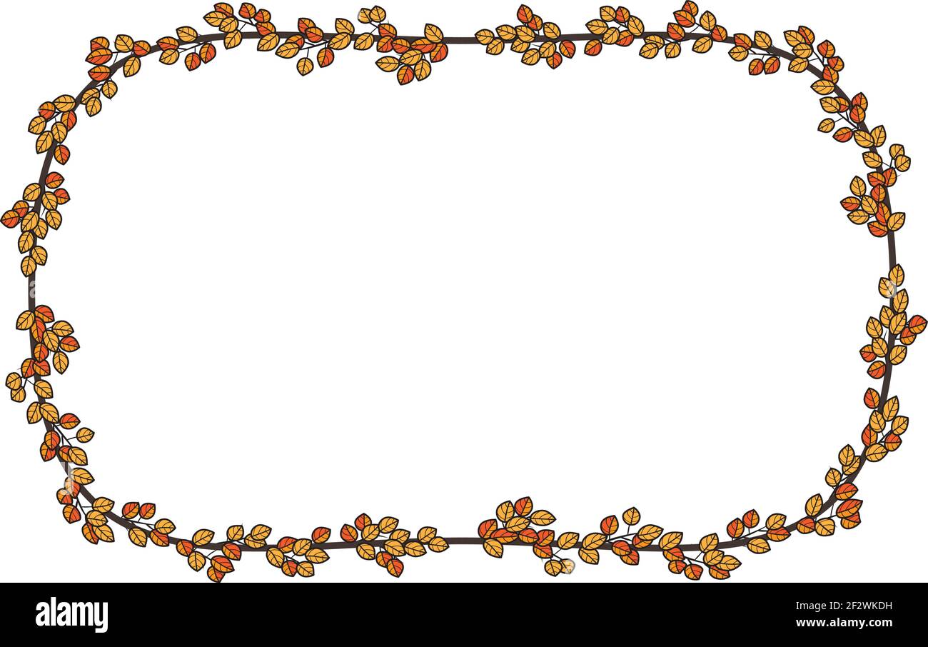 leaf design border frame card background Stock Vector Image & Art - Alamy