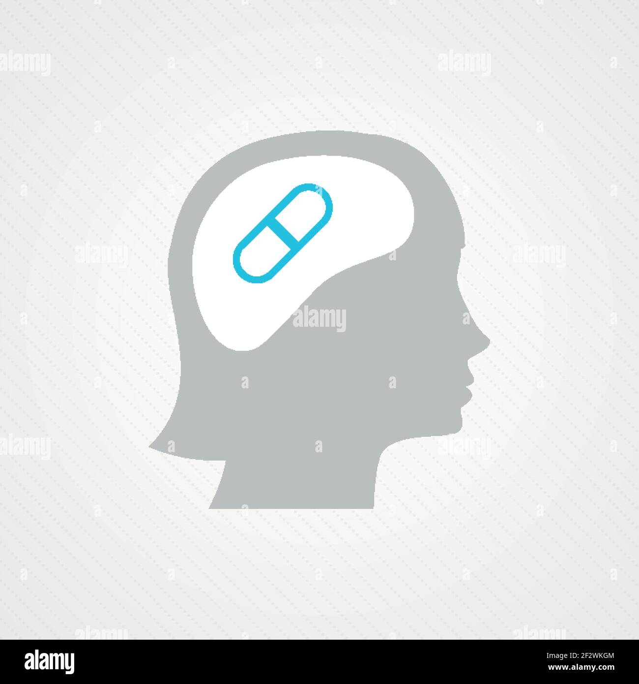 Female head and pill. Vector illustration, flat design Stock Vector ...
