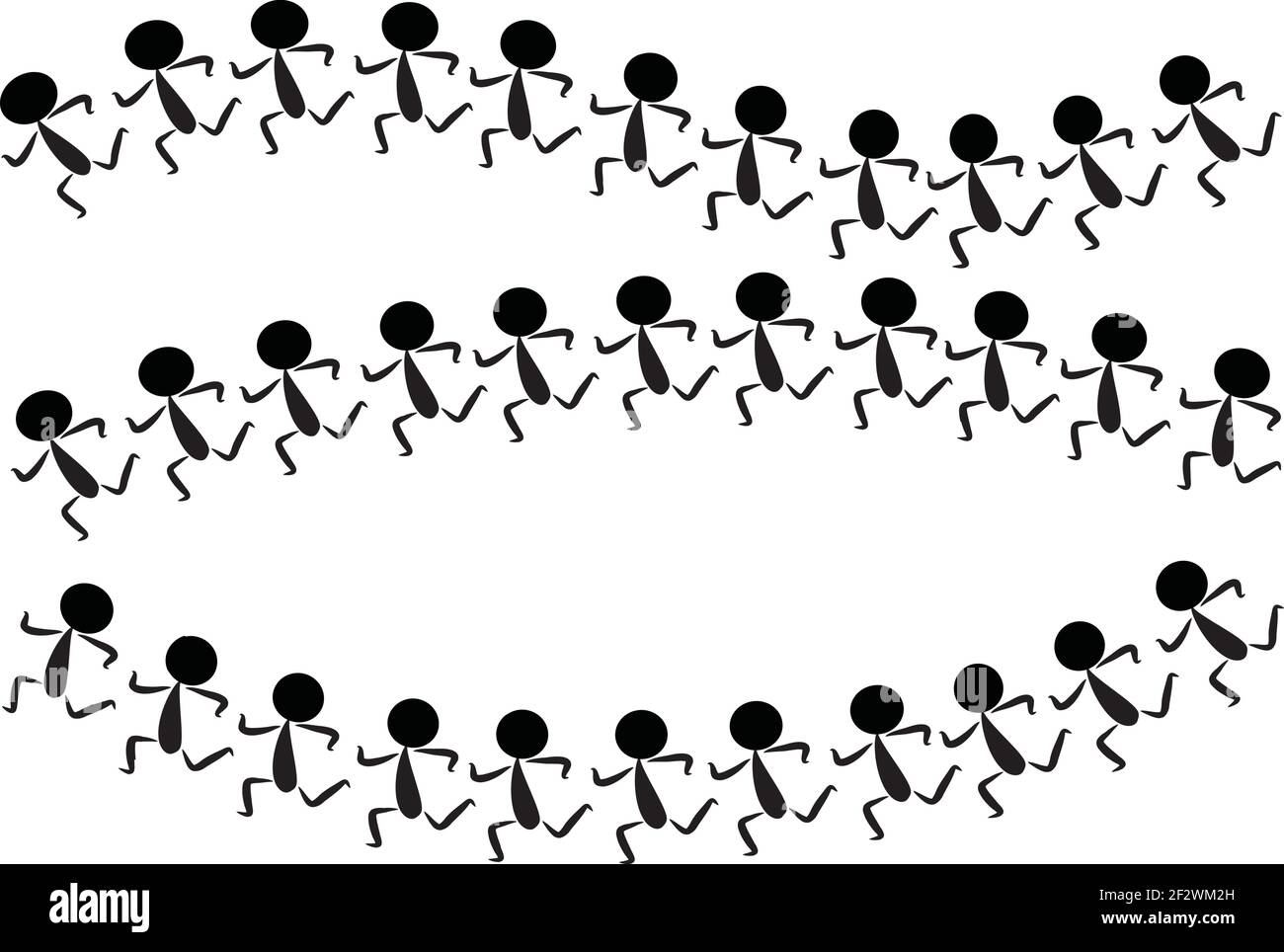 running people symbol icon sign border background Stock Vector Image ...